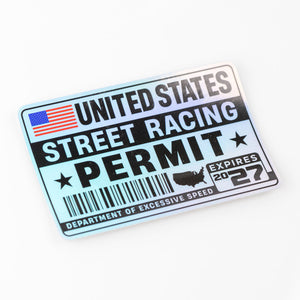"Street Racing Permit" - Sticker – The Official FNA Store