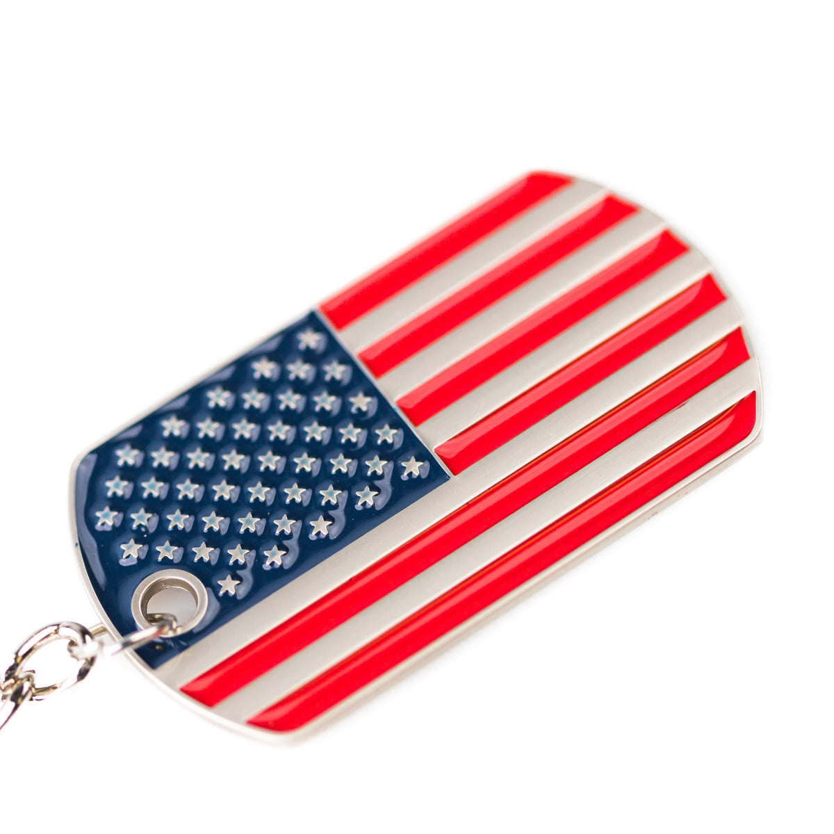US Flag Dog Tag Metal Keychain – The Official FNA Store