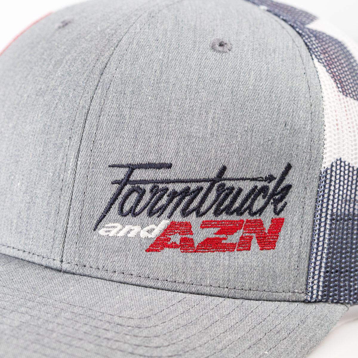 Farmtruck and Azn Logo American Flag Hat - Snap Back – The Official FNA ...