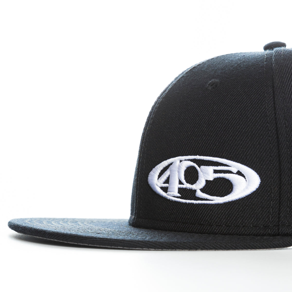 Black w/ White 405 Hat - Snap Back - Flat Brim – The Official FNA Store